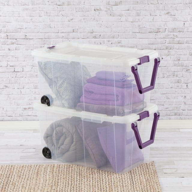 Sterilite 160 Qt. Wheeled Storage Box Plastic, Sweet Plum | Green Home ...