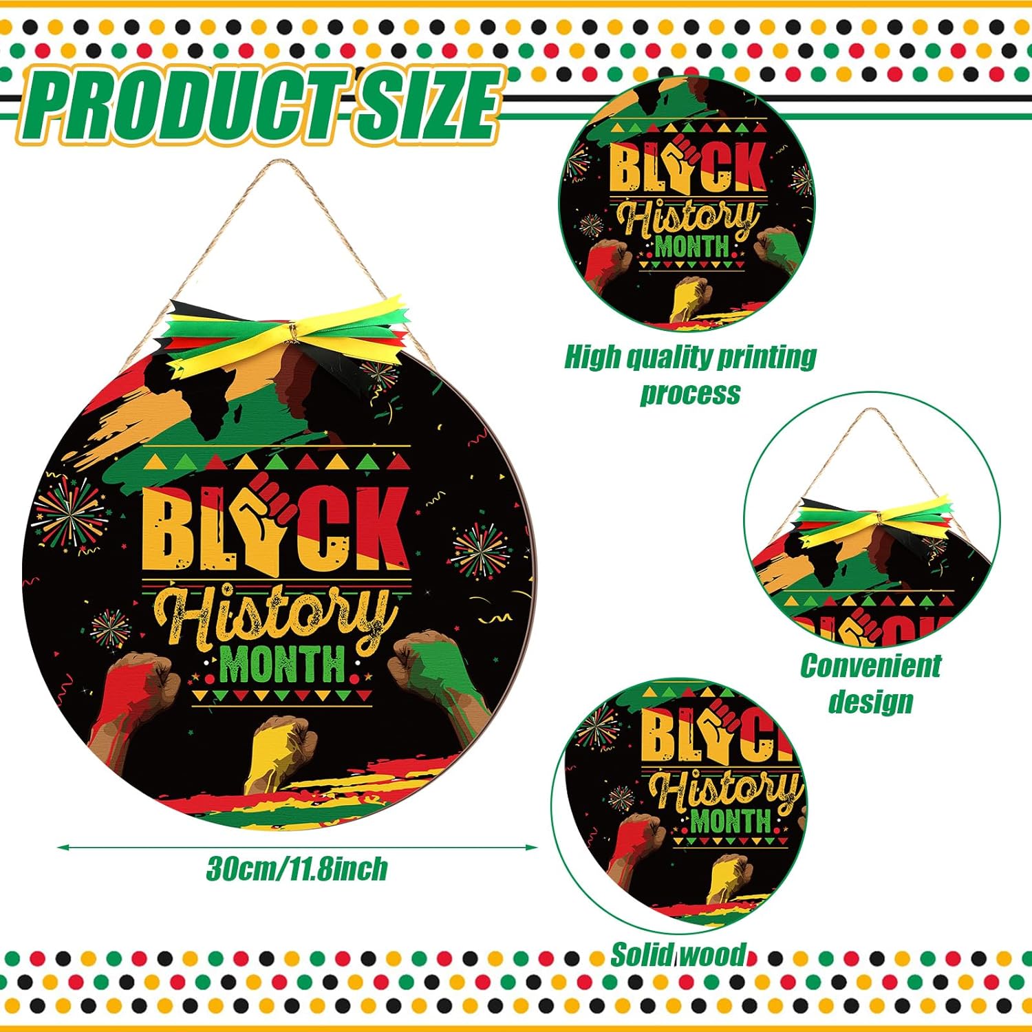 Boao Black History Month Welcome Door Sign Kente Hanging Door Decor ...