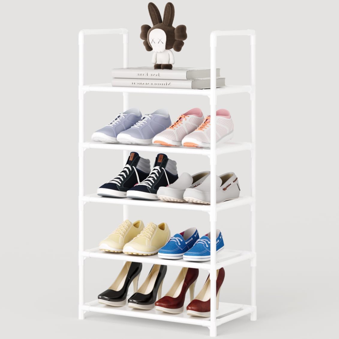 Small Shoe Rack - Stackable Shoe Stand Organizer Storage - Narrow ...
