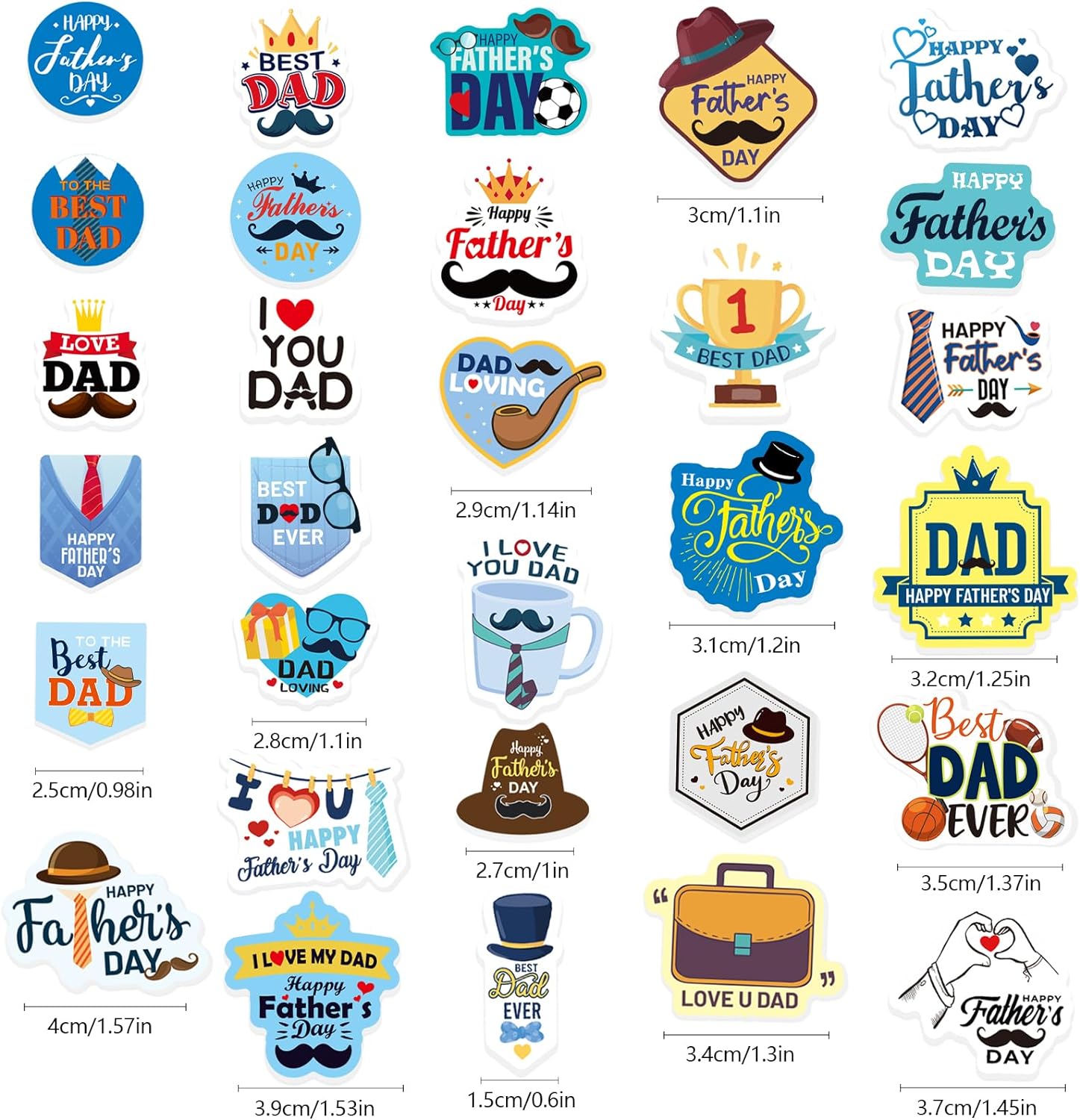 Father's Day Foam Sticker Shapes Happy Fathers Day Stickers | Green ...