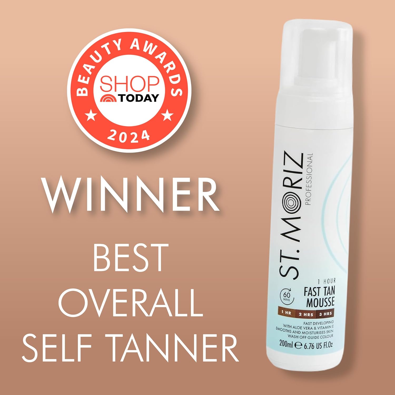 Professional 1 Hour Fast Self Tanner Mousse, Light To Dark – Instant ...