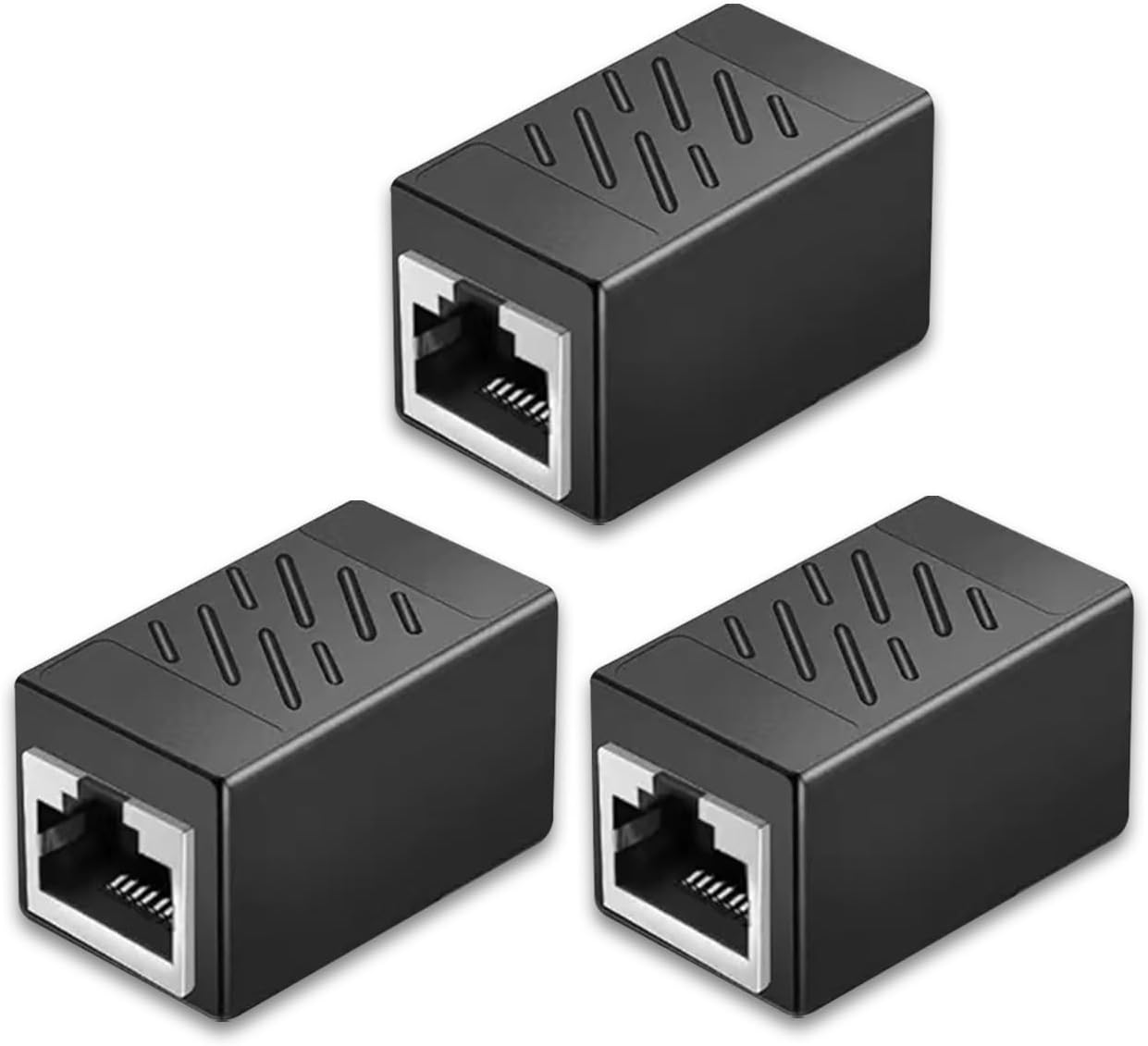 3 Pack Ethernet Coupler, Premium Gold Plated Ethernet Extender, RJ45 ...